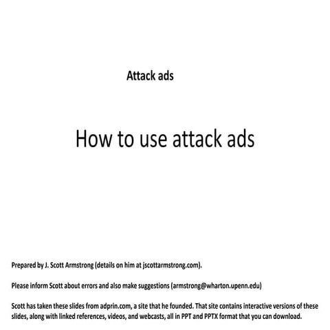 How to use attack ads | PPT