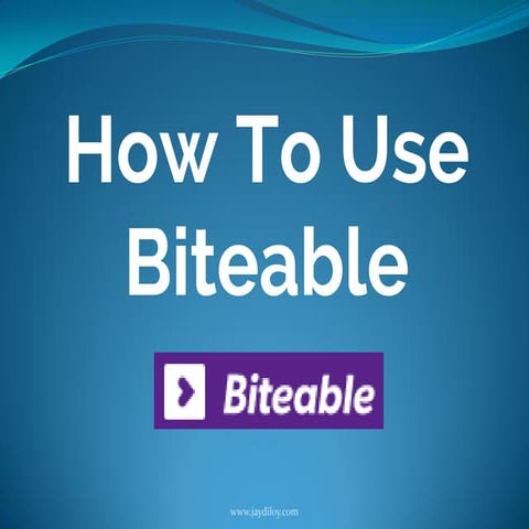 How To Use Biteable - Jay Diloy | PPT