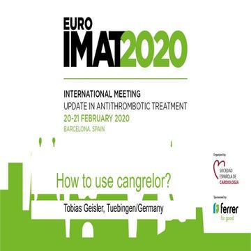 How to Use Cangrelor - Dr. Geisler | PDF