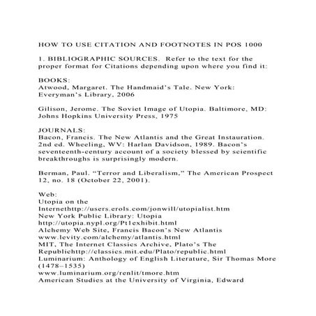 HOW TO USE CITATION AND FOOTNOTES IN POS 10001. BIBLIOGRAPHIC .docx