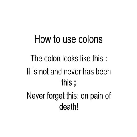 How to use colons | PPT