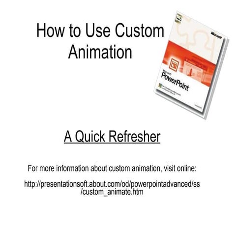 How to use custom animation | PPT