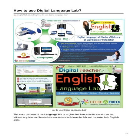 How to use Digital Language Lab.pdf | Education