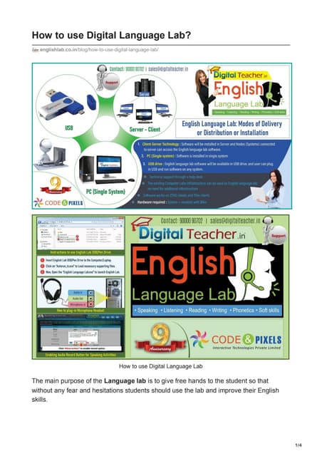 Best Interactive English Language Lab Software Internet is Not Required ...
