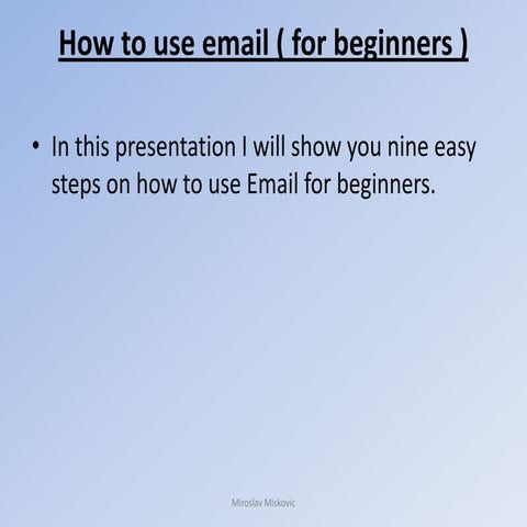 How to use email | PPT