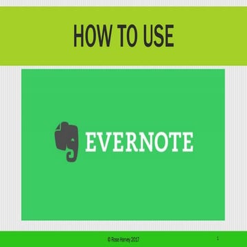 How to use Evernote | PDF