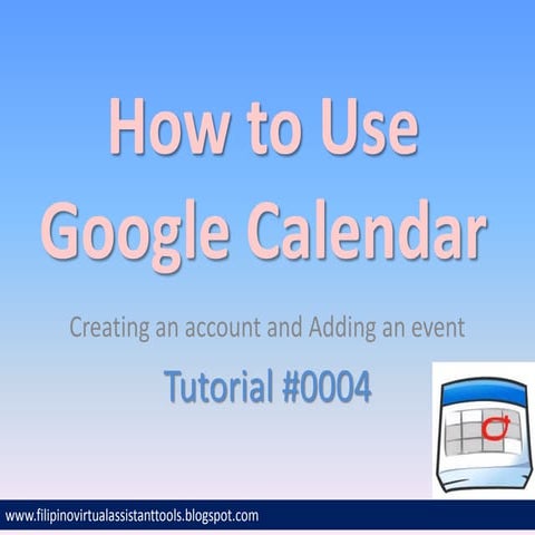 How To Use Google Calendar | PDF