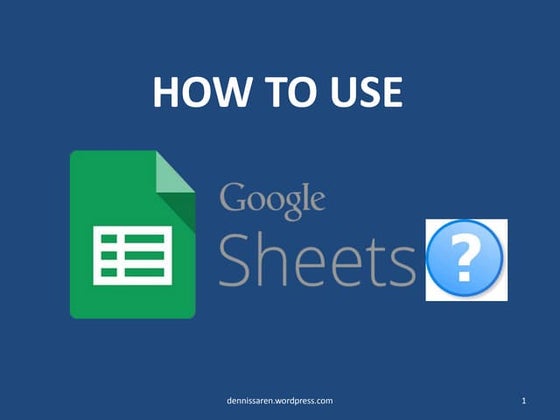 Google Sheets Presentation | PPT