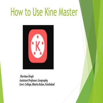 How to use kine master | PPTX