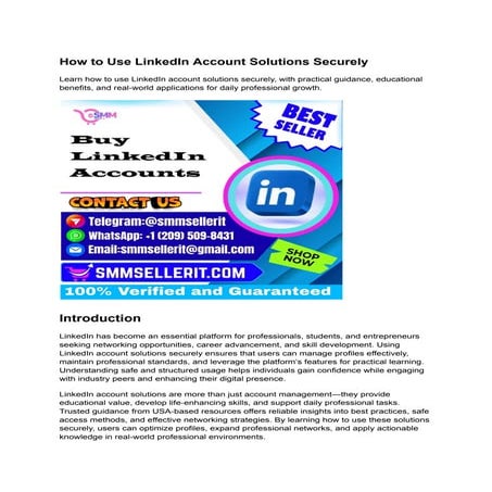How to Use LinkedIn Account Solutions Securely.pdf