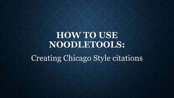 Intro to noodle tools | PPTX | Computing | Technology & Computing