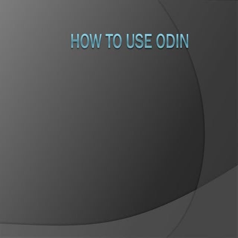 How to use odin | PPTX
