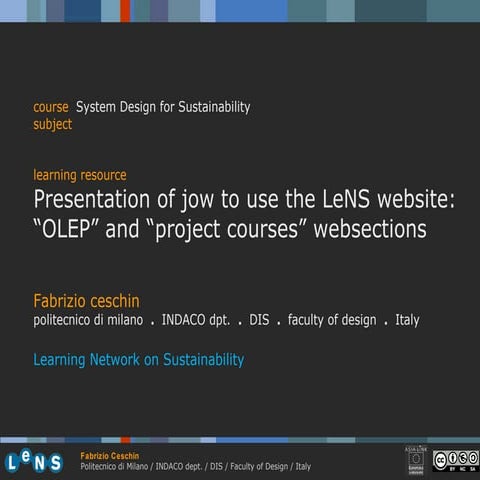 How To Use Olep And Project Courses Websections | PPT