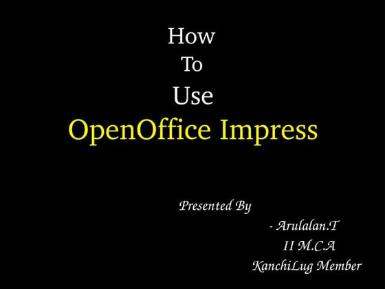 OpenOffice.Org Impress Tutorial | PDF