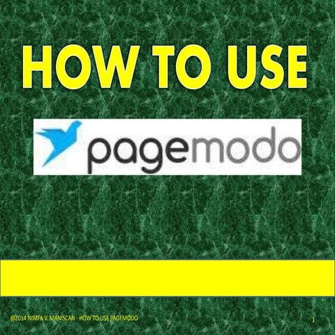 How To Use Pagemodo | PPT