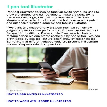 How To Use Pen Tool Illustrator Pdf