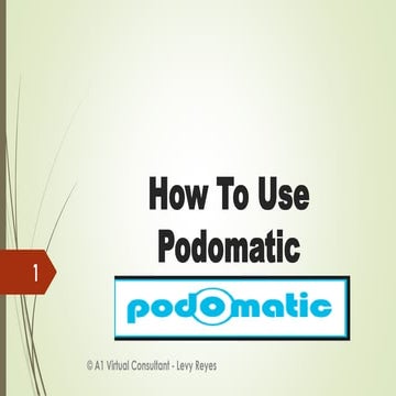 How To Use Podomatic | PPT