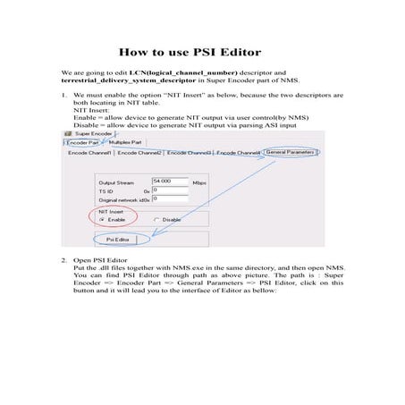 How to use psi editor lcn | PDF