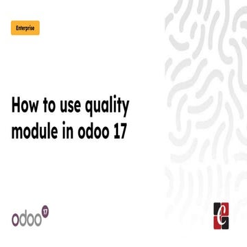 How to Use Quality Module in Odoo 17 - Odoo 17 Slides | PPT