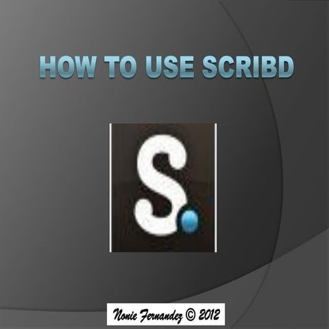 Getting started with scribd | PPTX