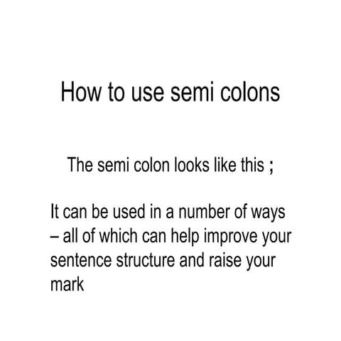 How to use colons | PPT
