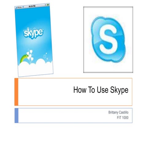 How To Use Skype | PPTX | Internet for Beginners | Internet