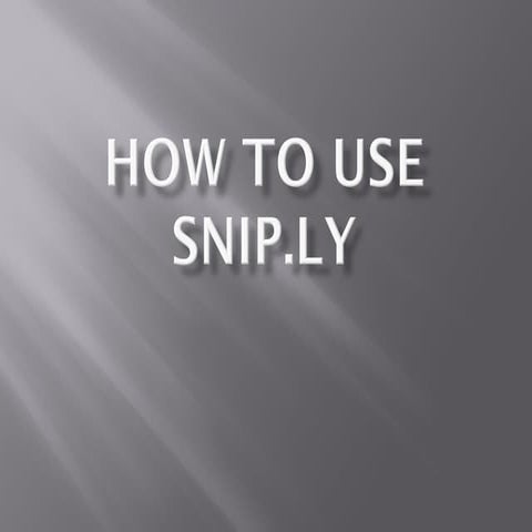 How to use sniply | PPT