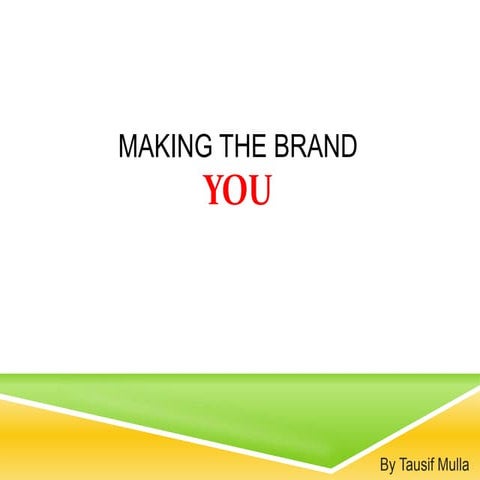 How to use social media for SELF branding | PPT