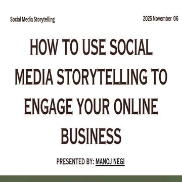 How to Use Social Media Storytelling to Engage Your Online Business ...