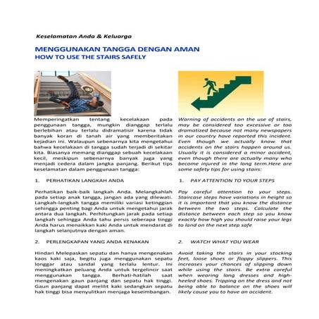 HOW TO USED STAIRS WITH SAFELY BEHAVIOUR | PDF