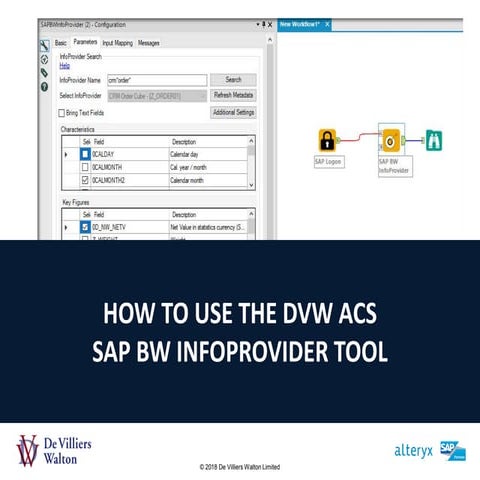 How to use the Alteryx Connector for SAP - SAP BW InfoProviderTool | PDF