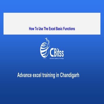 How To Use The Excel Basic Functions Ppt 0741