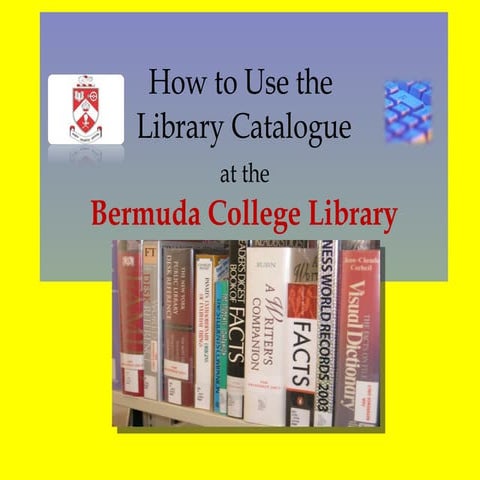 How to use the library catalogue | PPT
