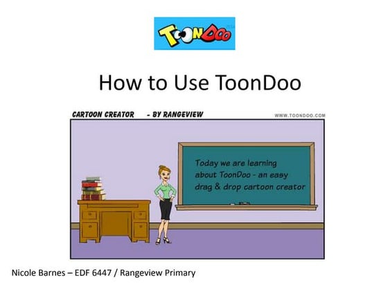 ToonDoo - how to use this exciting cartoon creator in your classroom | PPTX