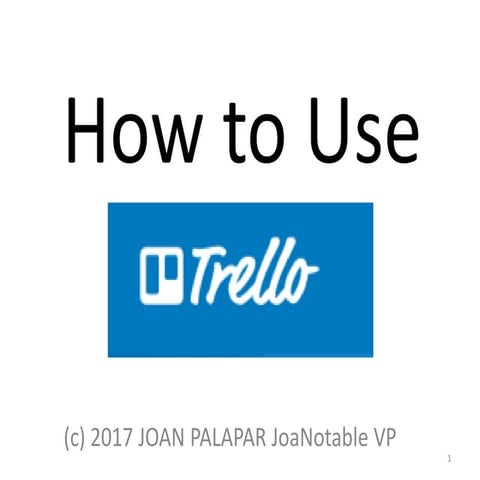 How to use Trello | PDF