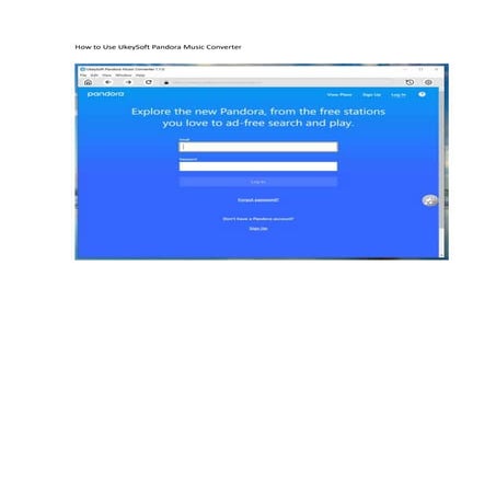 How to Use UkeySoft Pandora Music Converter.docx