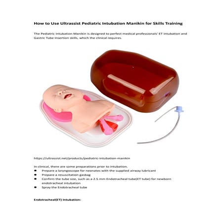 How to Use Ultrassist Pediatric Intubation Manikin for Skills Training.pdf