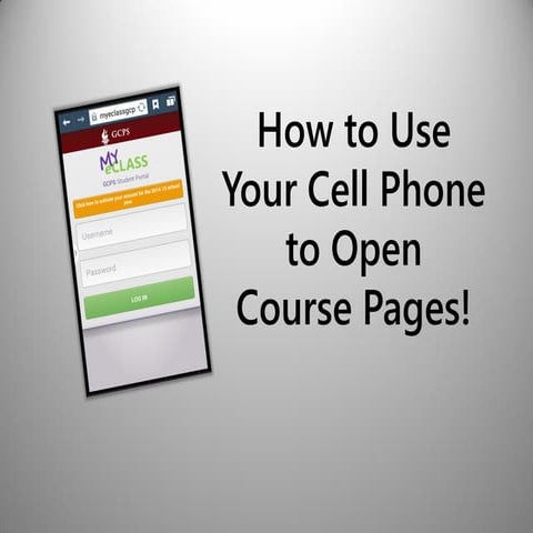 How to Use Your Cell Phone to Open Course Pages | PDF