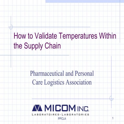 How to Validate Temperatures Within the Supply Chain | PPT