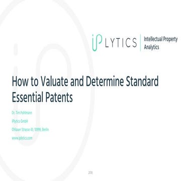 How to valuate and determine standard essential patents | PDF