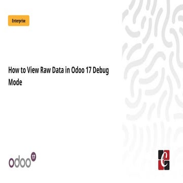 How to View Raw Data in Odoo 17 Debug Mode | PPTX