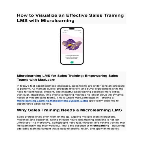 How to Visualize an Effective Sales Training LMS with Microlearning.pdf