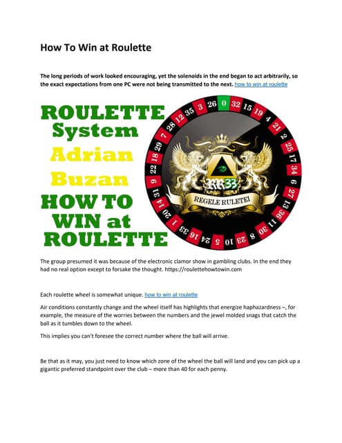 Sistemi roulette vincenti 2018 2019 | PDF