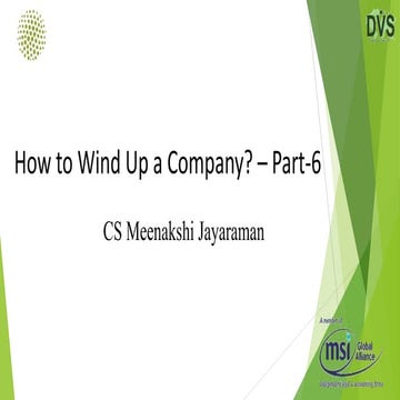How to wind up a company part - 6 | PPT