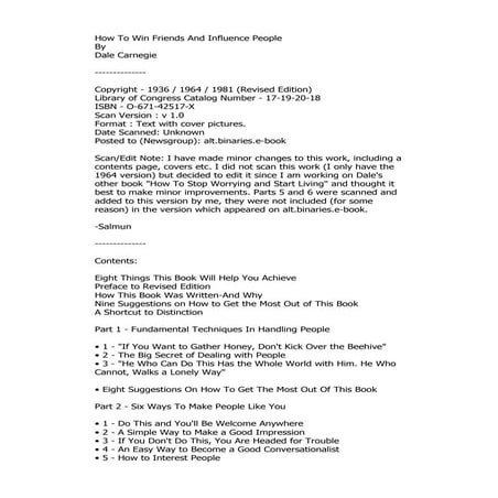 How to win_friends_and_influence_people | PDF