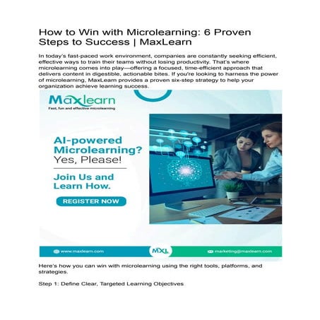 How to Win with Microlearning_ 6 Proven Steps to Success _ MaxLearn.pdf