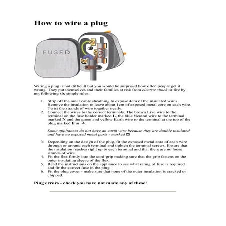 How to wire a plug | PDF