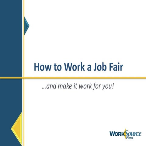 How to Work a Job Fair! | PPT | Free Download