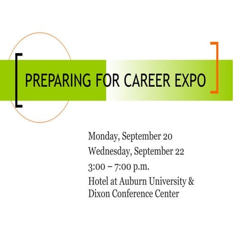 How to work career expo | PPT