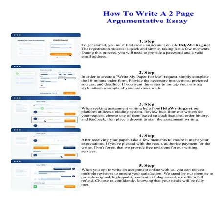 How To Write A 2 Page Argumentative Essay | PDF